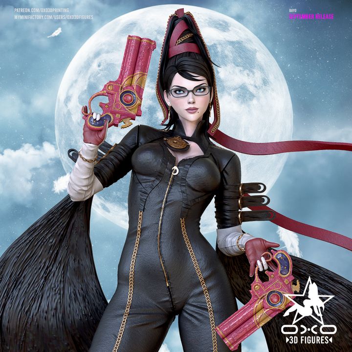 3D Printable Bayonetta Miniature Figure by OXO3D Figures
