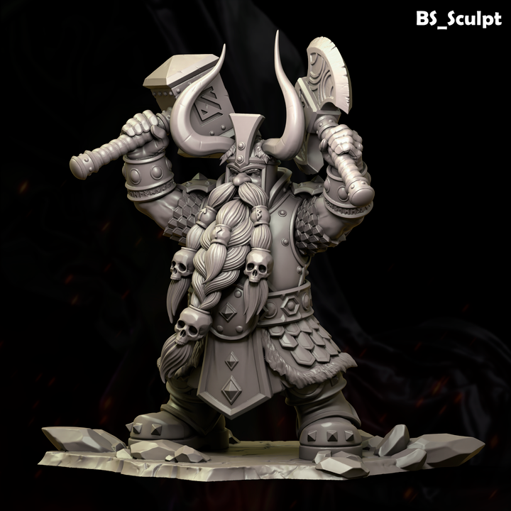 3D Printable The Dwarf King 54 mm by BS-Sculpt Bulat