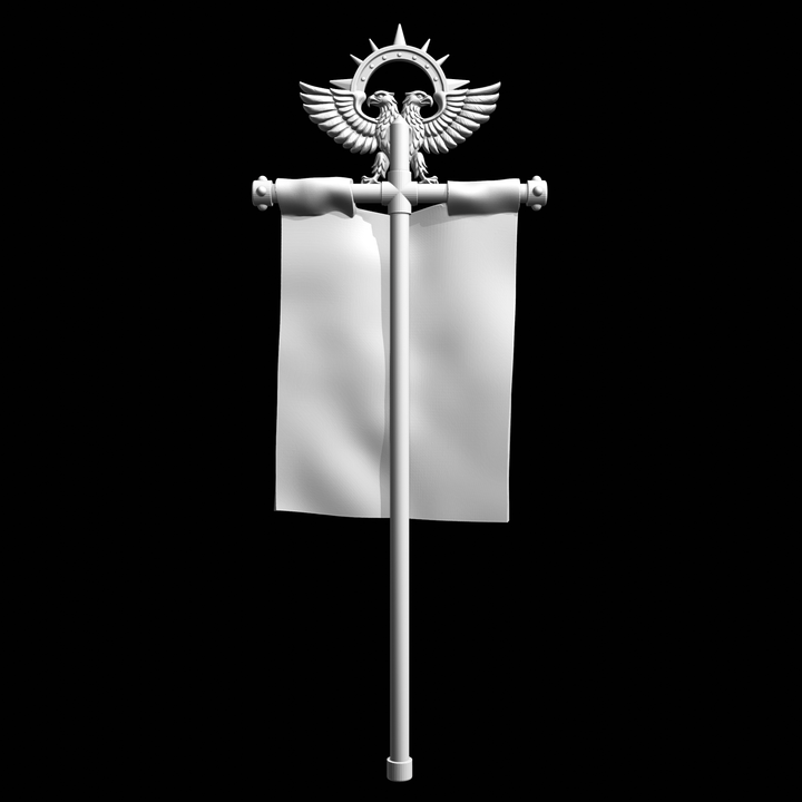 3D Printable Emperor of Mankind Henry Cavill banner by Titanoalfa