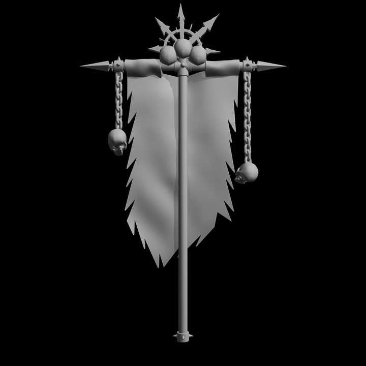 3D Printable Chaos banner 2 by Titanoalfa