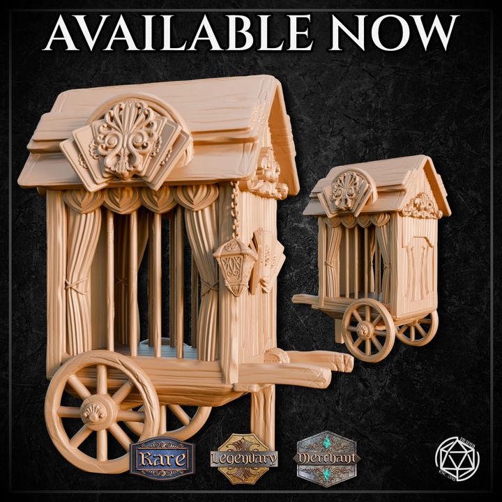 3D Printable Caged Circus Cart by M3DM