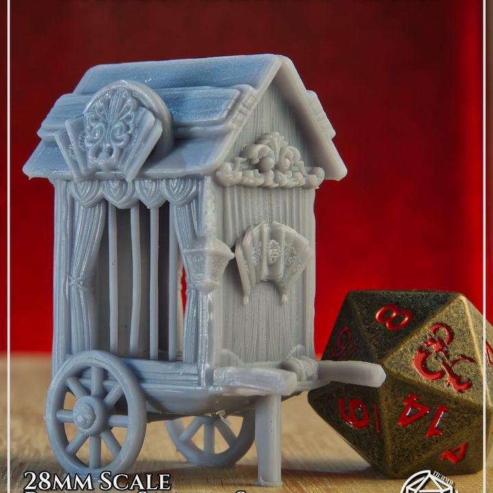 3D Printable Caged Circus Cart by M3DM