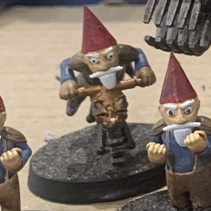 3D Printable Gnome on a Fox-cycle by Big Chicken Miniatures
