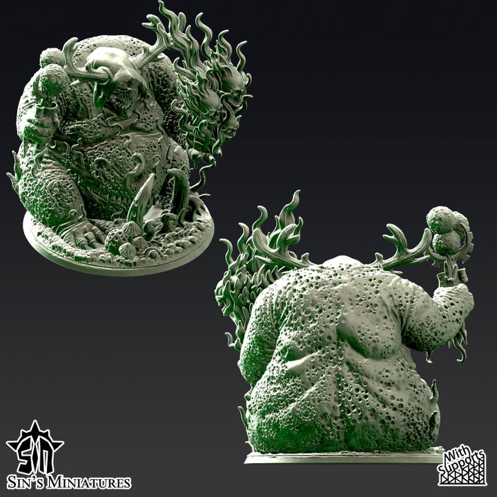 3D Printable Rotigas, Exalted Plague Greater Daemon by Sin's Miniatures