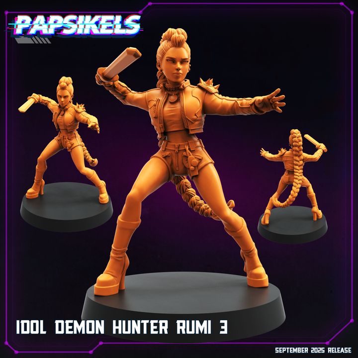 3D Printable IDOL DEMON HUNTER RUMI by PAPSIKELS MINIATURES