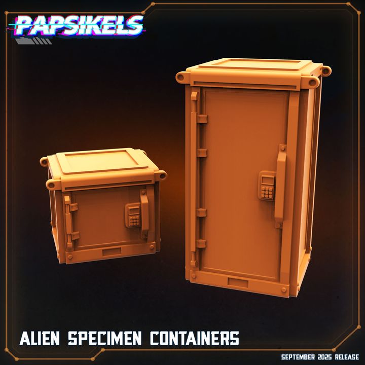 3D Printable ALIEN SPECIMEN CONTAINERS by PAPSIKELS MINIATURES