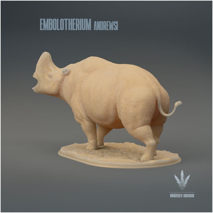 3D Printable Embolotherium andrewsi : Vocalizing by Miniature Museum