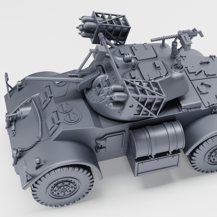 3D Printable Staghound Mk.I with Landmattress (8 Rockets) (US, WW2) by ...