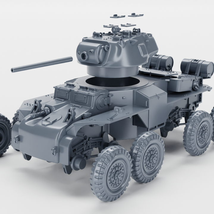 3D Printable T18E2 Boarhound (US, WW2) by Wargame3d