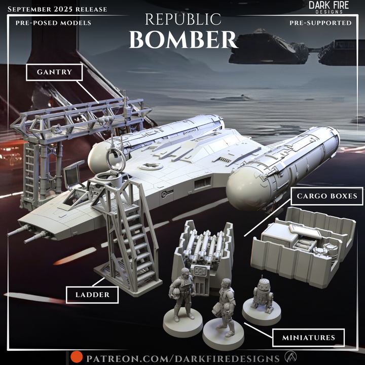 3D Printable Republic Bomber by Dark Fire Designs