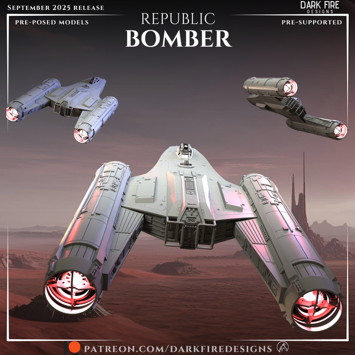 3D Printable Republic Bomber by Dark Fire Designs