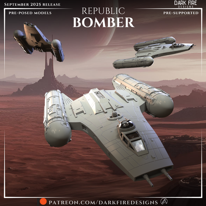 3D Printable Republic Bomber by Dark Fire Designs