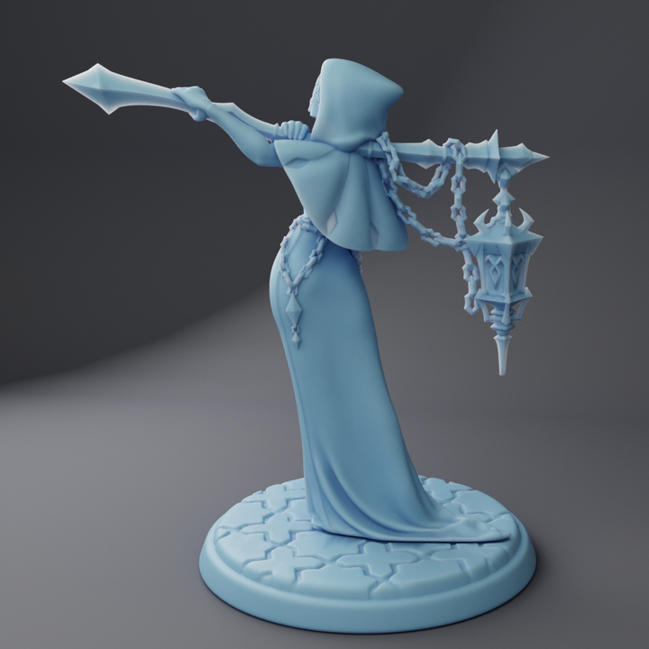 3D Printable Daena the Lantern Bearer by Twin Goddess Miniatures