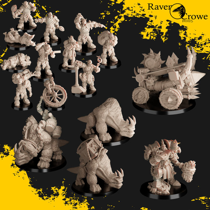 3D Printable Orc Siege Camp Set by RavenCrowe Minis