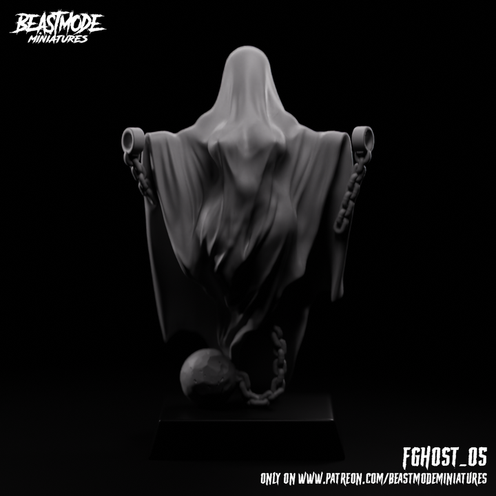 3D Printable Female Ghost_05 by Beastmode Miniatures