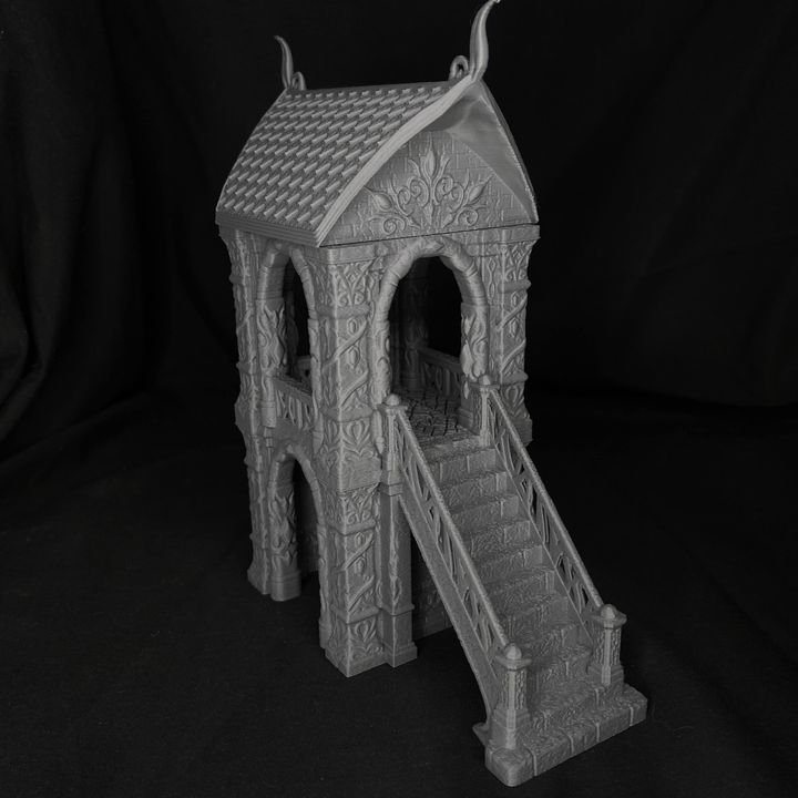 3D Printable Dark Elven Lookout Tower by Krakulu