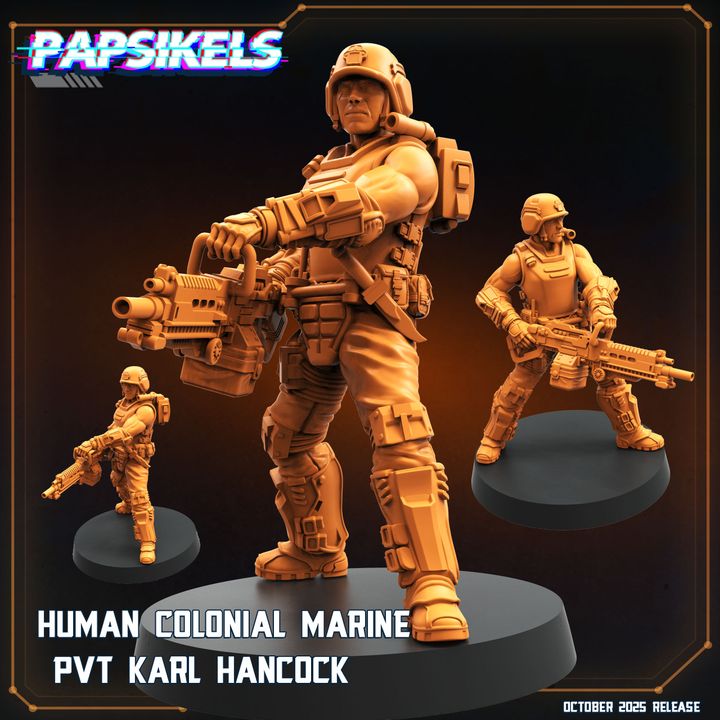 3D Printable OCTOBER 2025 SCIFI RELEASE by PAPSIKELS MINIATURES