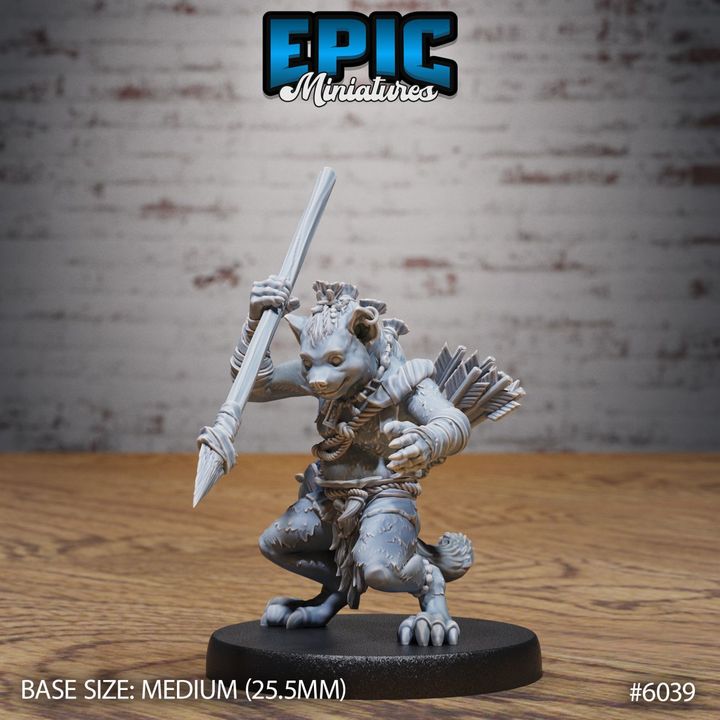 3D Printable Young Gnoll / Hyena Hybrid / Humanoid Native Race ...