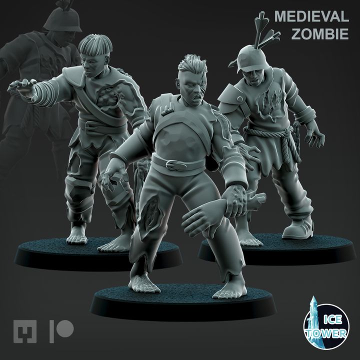 3D Printable Medieval Zombie by Ice Tower
