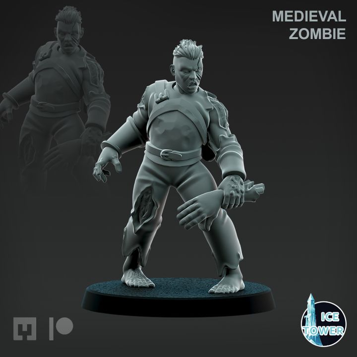 3D Printable Medieval Zombie by Ice Tower