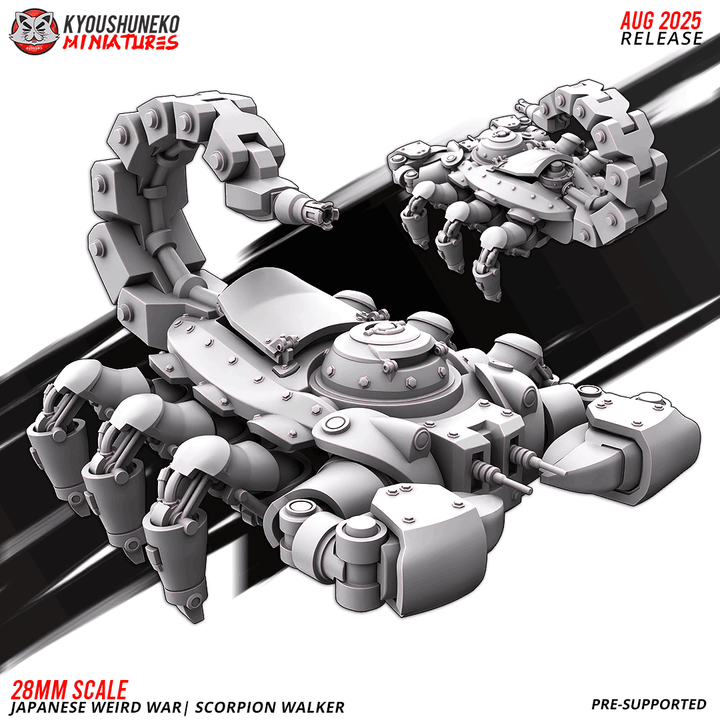 3D Printable Scorpion Walker | Japanese Weird War by Kyoushuneko Miniatures
