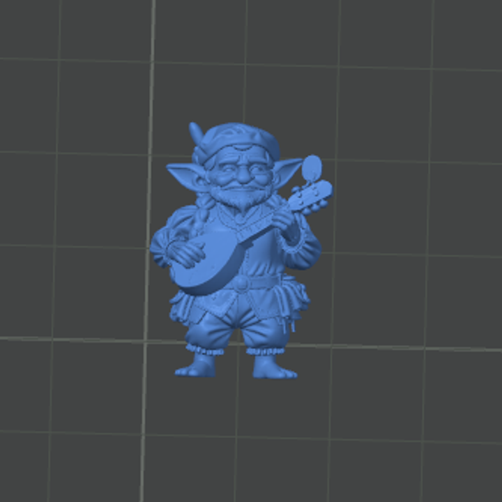 3D Printable Halfling Bard by Evil painter Studios
