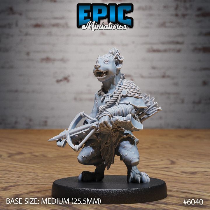 3D Printable Young Gnoll Set / Hyena Hybrid / Humanoid Native Race ...