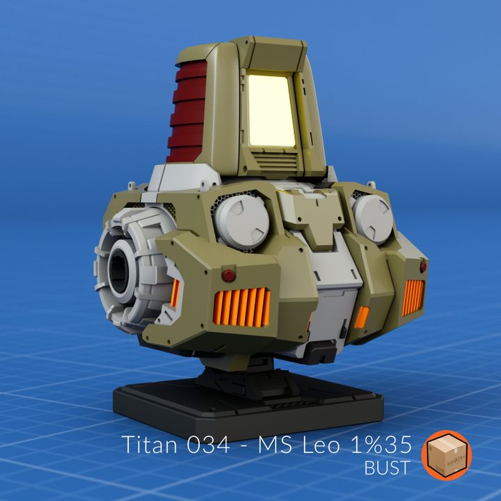 3D Printable Titan 37 - 1/35 Bust aka MS Leo by Norman Caguiat