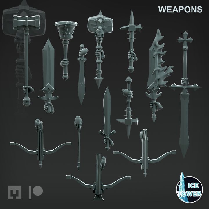 3D Printable Nuns Weapons 1 by Ice Tower