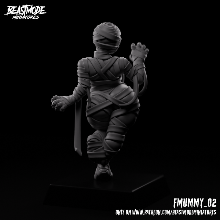 3D Printable Female Mummy_02 by Beastmode Miniatures