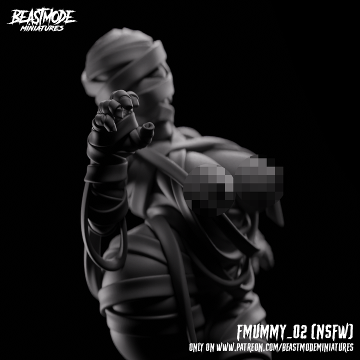 3D Printable Female Mummy_02 by Beastmode Miniatures