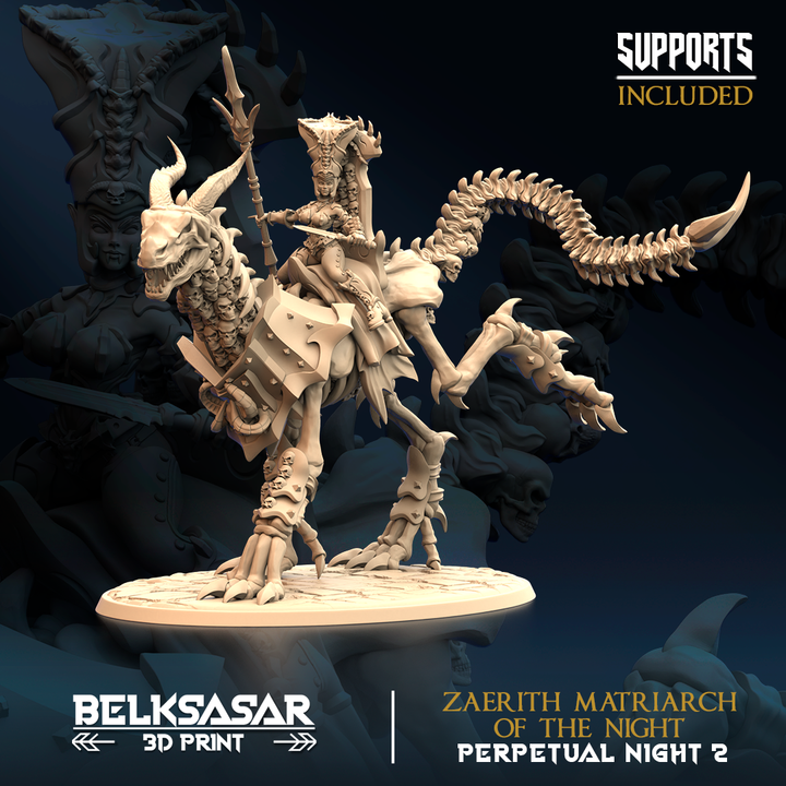 3D Printable Vampire Nosferatu Zaerith Matriarch of the Night by Belksasar