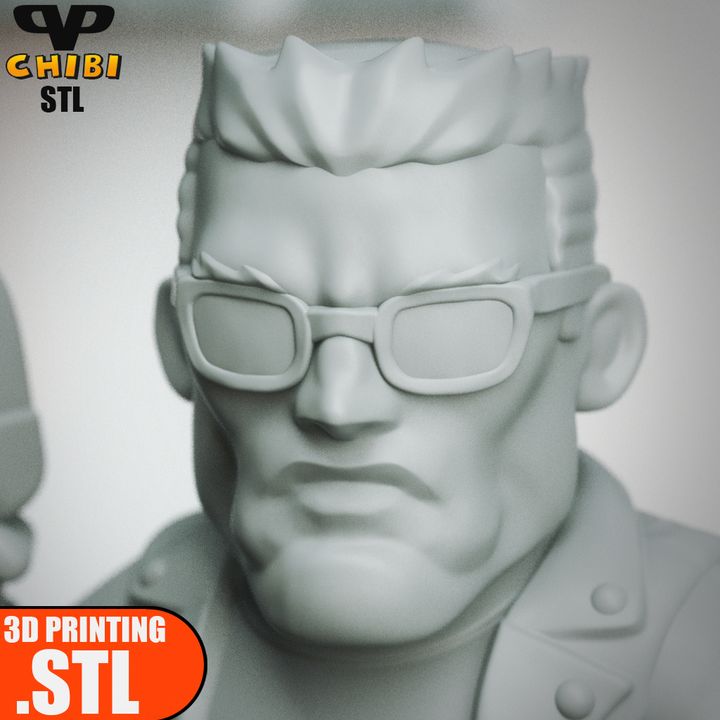 3D Printable T800 Terminator Chibi STL for 3D Printing ChibiSTL 3DXM by ...