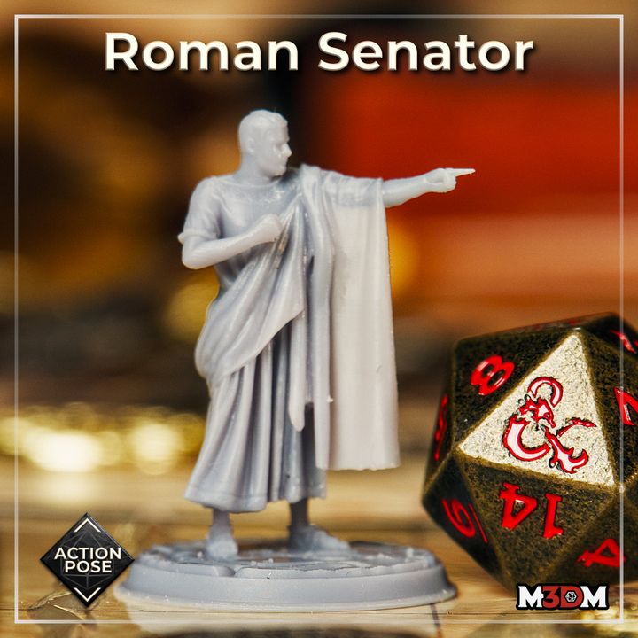 3D Printable Roman Senator (Action) by M3DM