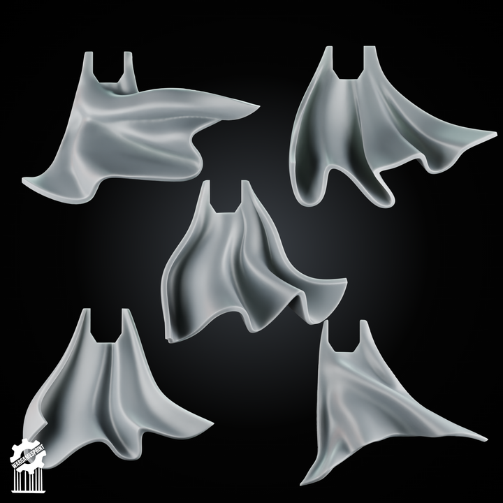 3D Printable Neutral Cloak Set – 5 Simple Capes, Heroic 32mm Scale ...