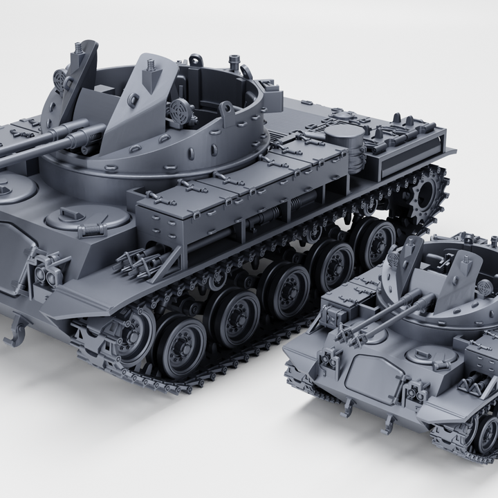 3D Printable Flakpanzer M42 Duster (Germany, Cold war) (scale 1:56 and ...