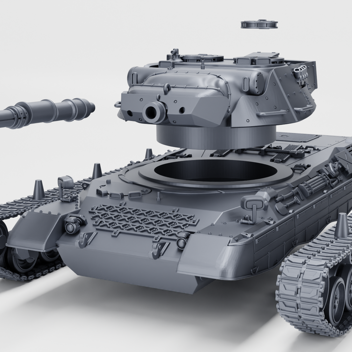 3D Printable Leopard 1A1 and 1A2 (Germany, Cold war) (scale 1:56 and 1: ...