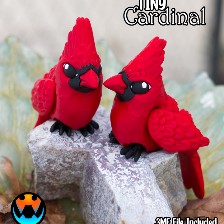 3D Printable Tiny Cardinal by Cinderwing3D