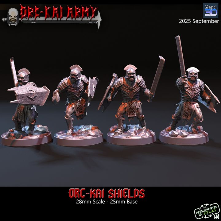 3D Printable Orc-Kai Shields by Papel 3D