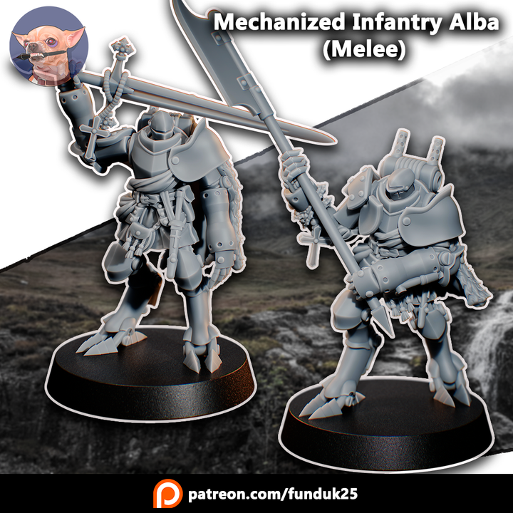 3D Printable Mechanized Infantry Alba (Melee) by Funduk25