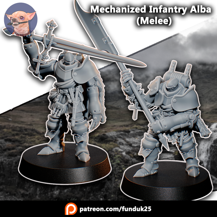 3D Printable Mechanized Infantry Alba (Melee) by Funduk25