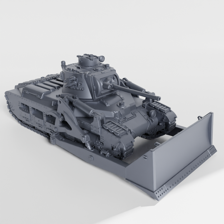 3D Printable Matilda A12 Mk.III Dozer (UK+Australia, WW2) by Wargame3d