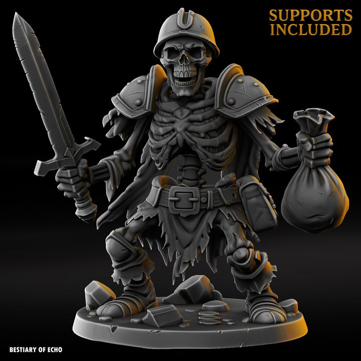 3D Printable Dwarf Skeleton - Echo Art - Bestiary of Echo by Echo Art ...