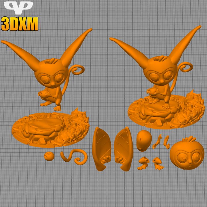 3D Printable Avatar the Last Airbender Momo Chibi STL for 3D Printing ChibiSTL 3DXM by ChibiSTL