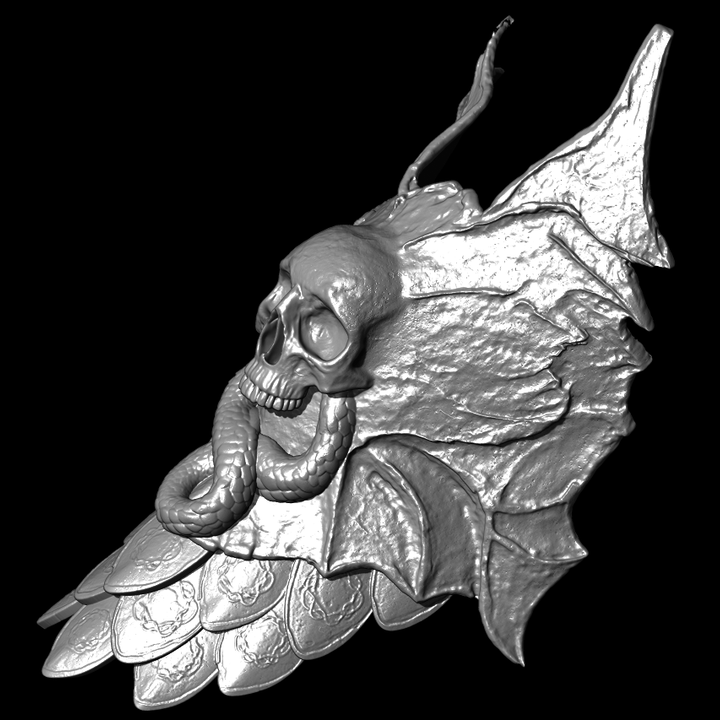 3D Printable MESSMER THE IMPALER skull pauldron life size cosplay ...
