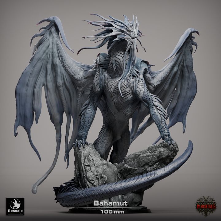 3D Printable Dragon Bahamut by Rescale Miniatures