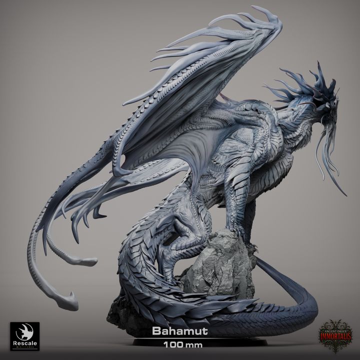 3D Printable Dragon Bahamut by Rescale Miniatures