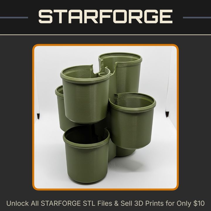 3D Printable Stackable Planter with Optional 0.75 Inch PVC Pipe for ...