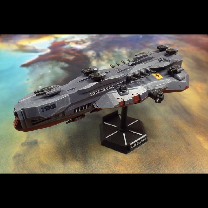 3D Printable Ettin Heavy Cruiser by David Tarron