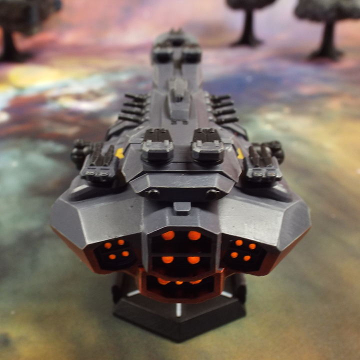 3D Printable Ettin Heavy Cruiser by David Tarron